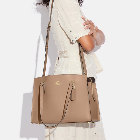 Coach | Bags | Taupe Coach Tatum Carryall Purse | Poshmark